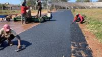 China Waterproof Outdoor Sports Surfaces Multicolor Track Flooring Material for sale