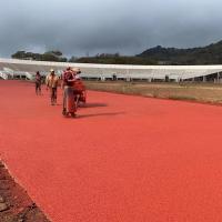 China 13mm IAAF Certified Sandwich Synthetic Rubber Running Track for Stadiums and Schools for sale