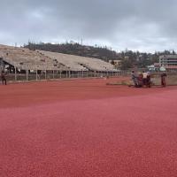 China Harmless Synthetic Sports Flooring Full Pour System Running Track for sale