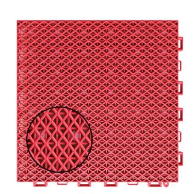 China PP Interlocking Sports Flooring 30.48x30.48cm 1.5cm Thick Outdoor Playground Tile for sale