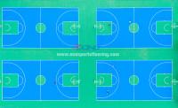 China Silicon PU Basketball Court Sports Flooring 8mm Thick ISO18001 Certified Custom Size for sale
