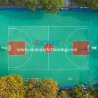 China Indoor Basketball Silicone PU Sports Flooring 5mm Concrete Subbase for sale