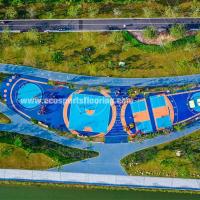 China Anti Slip Silicon PU Basketball Sports Court Flooring 15mm to 50mm Thickness for sale