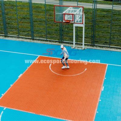 China Silicon PU Basketball Court Sports Flooring 8mm Thick ISO18001 Certified Custom Size for sale