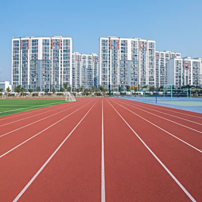China 13mm Hybrid Eco Sports Flooring Durable Synthetic Athletic Running Track for sale