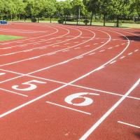 China 13mm Eco Sports Flooring Shock Absorption Synthetic Running Track Sandwich System for sale