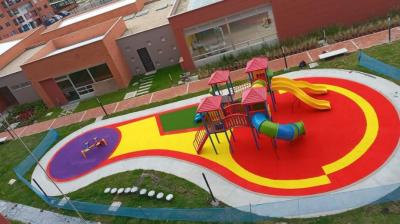 China UV Stabilized Colored EPDM Rubber Playground Flooring 1-4mm Granules for Park for sale