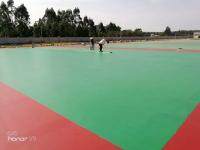 China Anti Skidding PU Sports Flooring for Tennis Court Non Toxic 13mm for sale