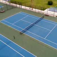 China Acrylic Tennis Court Surface Outdoor Flooring High Wear Resistance 4 Layer Cushion System for sale