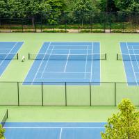 China Anti Slip Acrylic Sports Court Green Synthetic Turf 2-8mm Wear Resistant for sale
