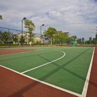 China Moistureproof 4mm Silicon Polyurethane Flooring Outdoor Sports Surfaces for sale