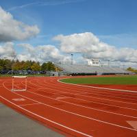 China Prefabricated Synthetic Rubber Running Track 13mm IAAF Certified Wear Resistant Flooring for sale