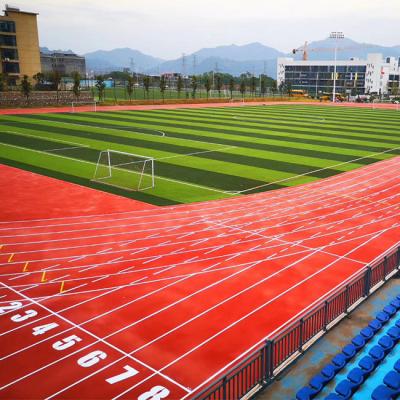 China UV Resistant 13mm Synthetic Sports Flooring Material 400M Fadeless Rubber Running Track for sale