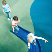 China PU Coated EPDM Rubber Safety Tiles Anti Slip Waterproof Running Track 13mm for sale