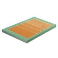 China 8mm Acrylic Resin Sports Flooring for Tennis Court Acrylic Acid Netball Court Yellow for sale