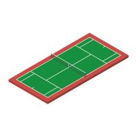 China Water Resistant Acrylic Tennis Court Surface 2mm Thick Green Blue Red for Indoor Outdoor Sports Flooring for sale
