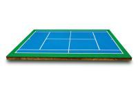 China Anti Slip Acrylic Sports Court Green Synthetic Turf 2-8mm Wear Resistant for sale