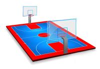 China Anti Slip Silicon PU Court Flooring 4mm Outdoor Sports Surface for Basketball Tennis for sale