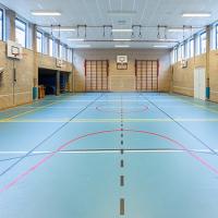 China PVC Sports Flooring Roll 2.7m Width Wear-Resistance Acoustic Table Tennis Floor for sale