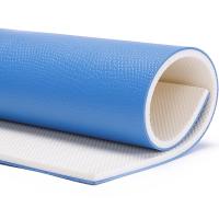 China Non Slip Waterproof PVC Sports Flooring Blue Badminton Court Mat 4.5mm for sale