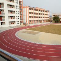 China Red Permeable Synthetic Rubber Running Track Impact Resistant 400 Meter for sale