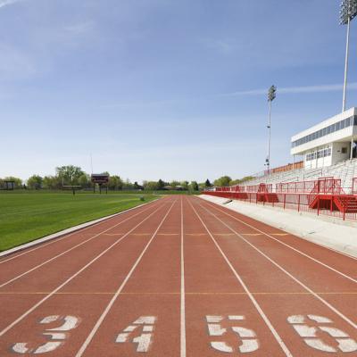 China Permeable Eco Sports Flooring 400M Non Poisonous Athletic Running Track 13mm for sale