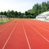 China Full PU Running Track 13mm Thickness Eco-Friendly Sports Flooring Red Athletic Track for sale