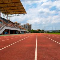 China 13mm Eco Friendly Synthetic Athletic Track Non Toxic Sports Flooring UV Resistant for sale
