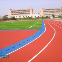 China 13mm Red Eco Sports Flooring Rubber Running Track UV-Resistance Impact Absorption for sale