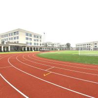 China Non Toxic Prefabricated Synthetic Sports Flooring SBR Running Track 13mm UV Resistant for sale