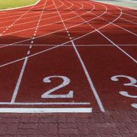China Abrasion Resistance Self Knot Pattern Jogging Track Material Fadeless for sale