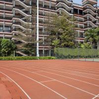 China Iaaf Rubber Mixed Tartan Athletic Track Spray Coat System Runway for sale