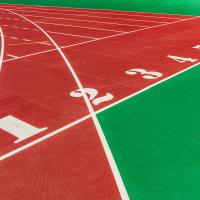 China Custom IAAF Certified Rubber Running Track 9-13mm Thickness for Soccer Stadium for sale