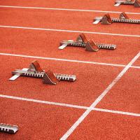China 13mm Synthetic Sports Flooring EPDM Rubber Roll Red Blue Green IAAF Certified for sale