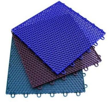 China Recyclable Anti Aging Interlocking Gym Mats for Basketball Court PP Floor Tile 3500N for sale