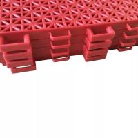 China 13mm Red Pp Interlocking Sports Flooring Tile Polypropylene Exercise Floor Mats for sale