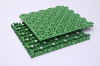 China Suspended PP Interlocking Sports Flooring 250x250x12.7mm Green Futsal Court Plastic Flooring for sale