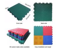 China PP Interlocking Sports Flooring 1.8cm Thickness 40x40cm Open Profile Structure for sale