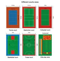 China PP Interlocking Sports Flooring Tiles 40x40cm Outdoor Basketball Court Modular for sale