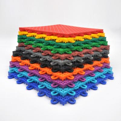 China Polypropylene PP Interlocking Sports Flooring 250x250x13mm for Basketball Badminton Court for sale