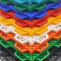 China Red Matte PP Recyclable Interlocking Sports Tiles 20mm Thickness for sale