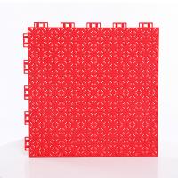 China Red Matte PP Recyclable Interlocking Sports Tiles 20mm Thickness for sale