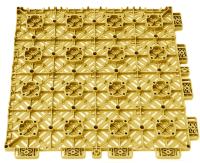 China PP Interlocking Flooring Tiles 25cm x 25cm Outdoor Sports Surface 1634kg Load Capacity for sale