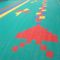 China FIBA Certified Odorless PP Interlocking Sports Flooring 304.8x304.8mm Basketball Court Tiles for sale