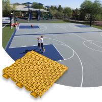 China FIBA Certified Odorless PP Interlocking Sports Flooring 304.8x304.8mm Basketball Court Tiles for sale