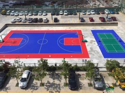 China Futsal PP Interlocking Flooring 30x30cm UV Resistant Sports Court Tile for sale