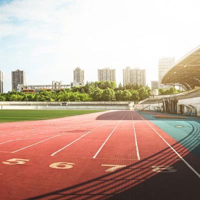 China 13mm Synthetic Sports Flooring EPDM Rubber Roll Red Blue Green IAAF Certified for sale