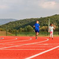 China 13mm Jogging Track Material Eco-Friendly Synthetic Sports Vinyl Flooring for sale
