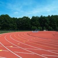 China 13mm Synthetic Sports Flooring PU Glue Mix SBR Playground for Athletic Track for sale