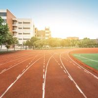 China 13mm Sandwich System Running Track Playground Sports Flooring UV Resistant for sale